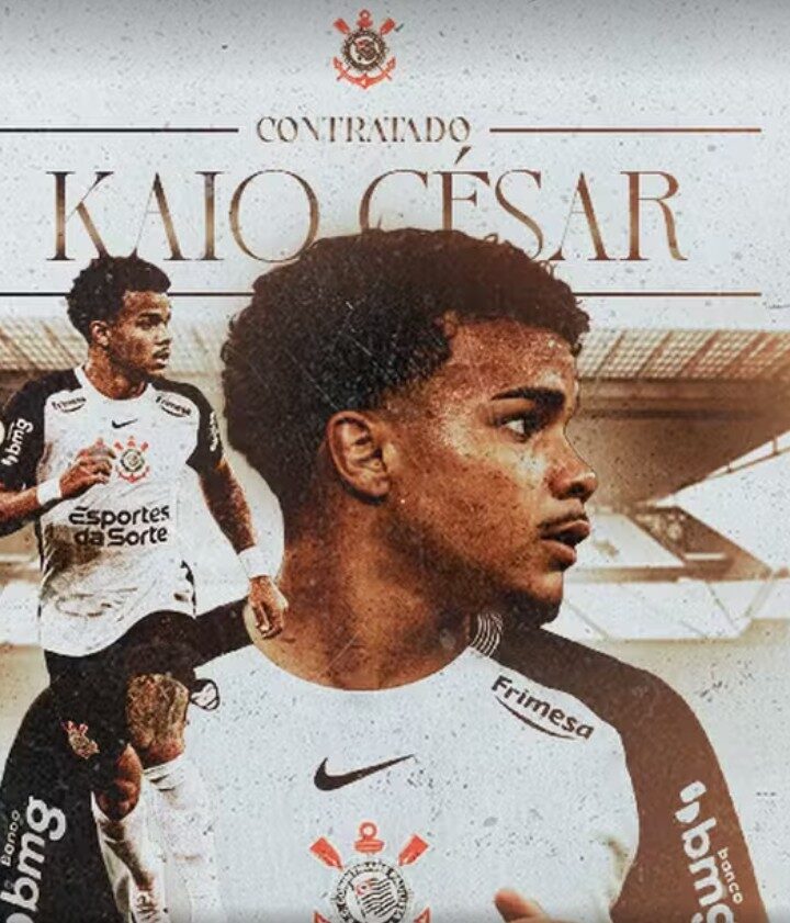 Corinthians contrata Kaio César em empréstimo até o fim de 2026