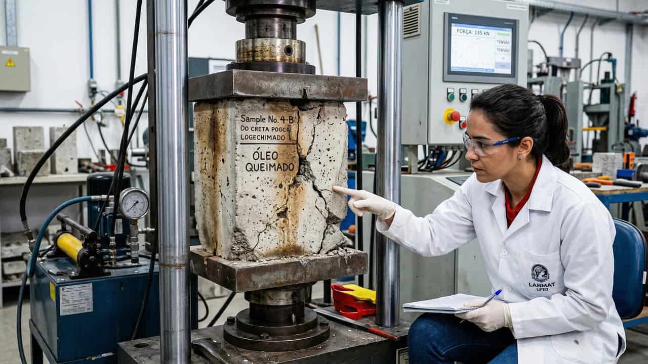 Mistura de óleo queimado com cimento altera propriedades do material e ...