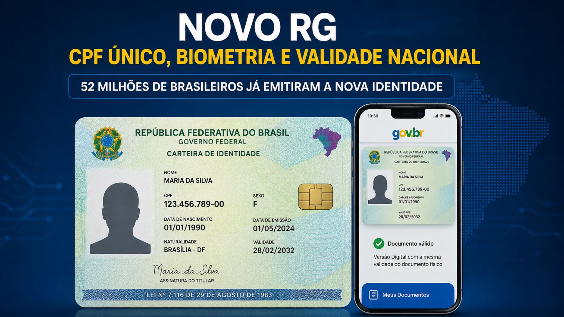 Governo libera novo RG para mais de 52 milhões de brasileiros com CPF ...